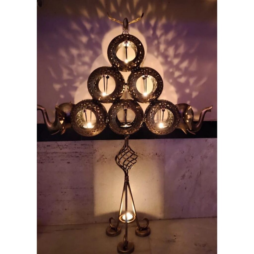 Golden Shaded Deer Shape T Light | Table Decor | Online