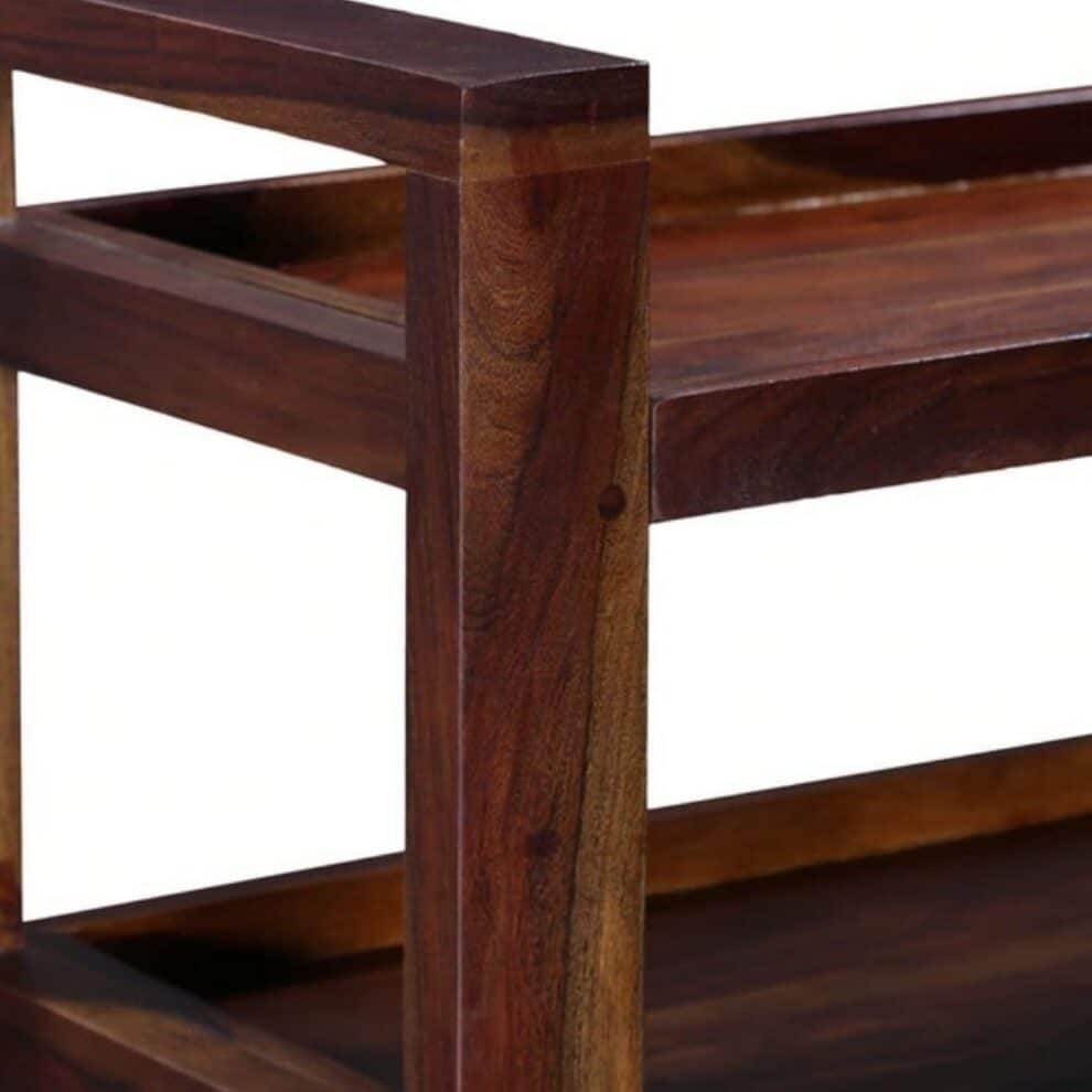 Amazing Solid Sheesham Wooden Bookcase In Provincial Teak Finish