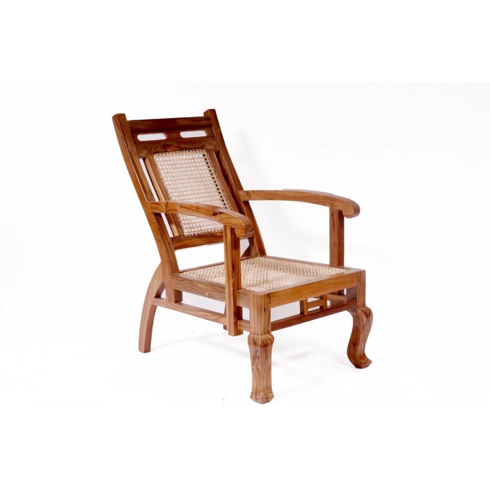 Stylish Teak Wood Cane Back Chair